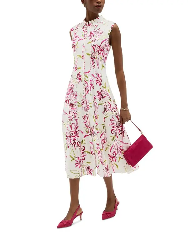 HOBBS LONDON Della Floral Midi Dress