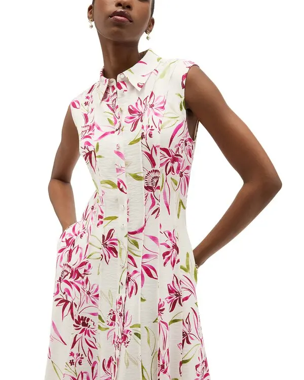 HOBBS LONDON Della Floral Midi Dress
