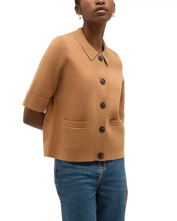 HOBBS LONDON Elle Knitted Jacket - Camel