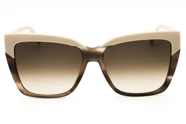 FERRAGAMO Rectangular Acetate Sunglasses - Caramel/brown Gradient
