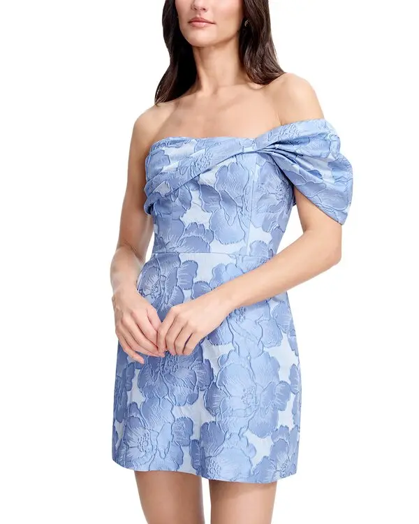Dress The Population Off The Shoulder A-line Mini Dress