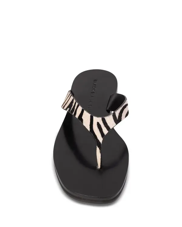 BLACK SUEDE STUDIO Calf Hair Flip Flops