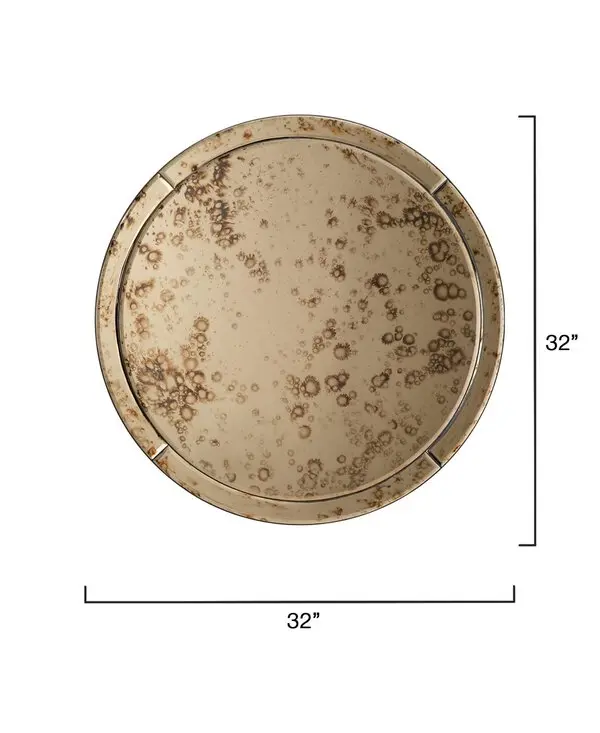 JAMIE YOUNG CO. Chambord Antiqued Glass Round Wall Mirror