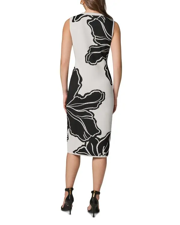 Donna Karan New York Floral Knit Bodycon Dress