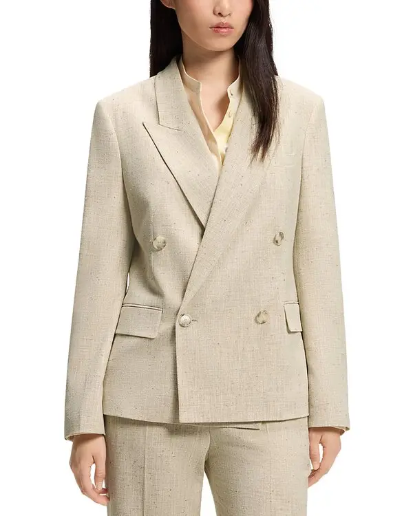 Hugo Boss Jaleto Double Breasted Blazer - Tortoise Shell Melange