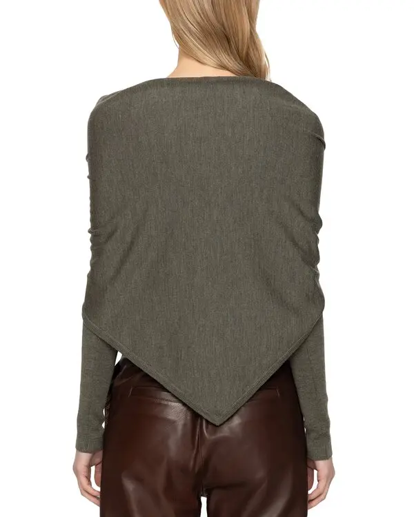 Sea Jane Wool Henley Sweater With Scarf