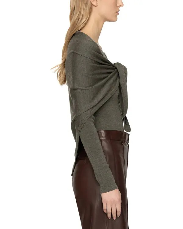 Sea Jane Wool Henley Sweater With Scarf