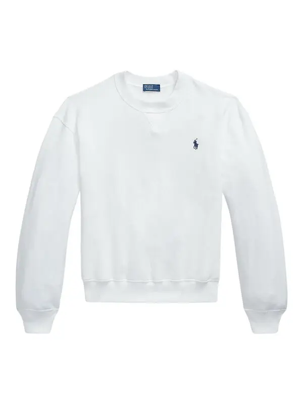 Ralph Lauren Crewneck Sweatshirt With Logo Detail - White