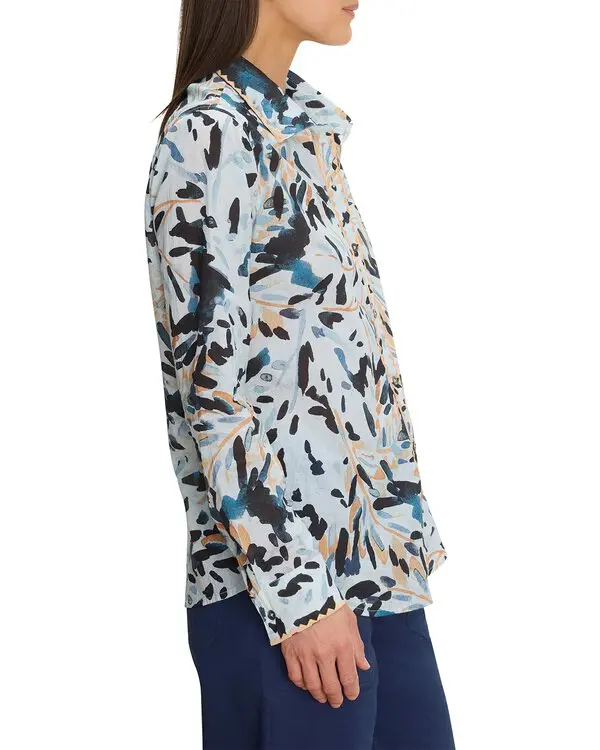 NIC+ZOE Garden Shade" Printed Crinkle Shirt
