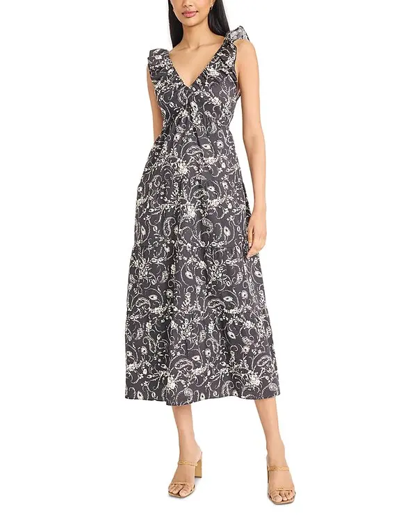 THE GOOD JOURNEY Ruffled Midi Dress
