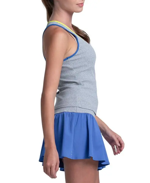 Lucky In Love Court Rib Racerback Tank