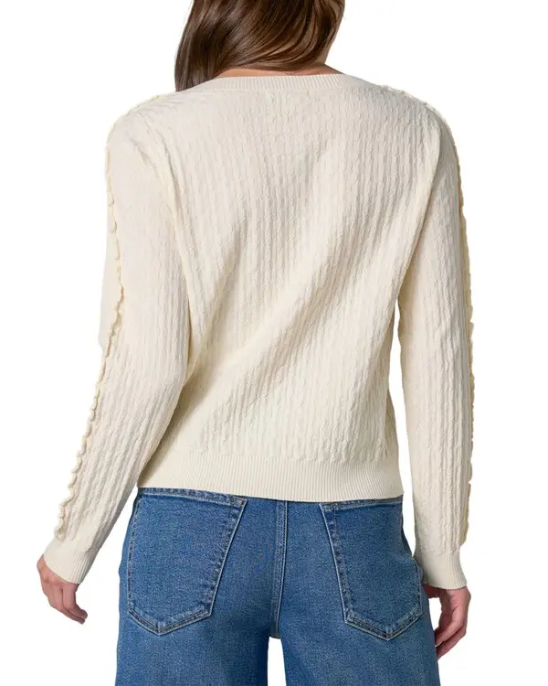 LIVERPOOL Textured Ruffled Cardigan