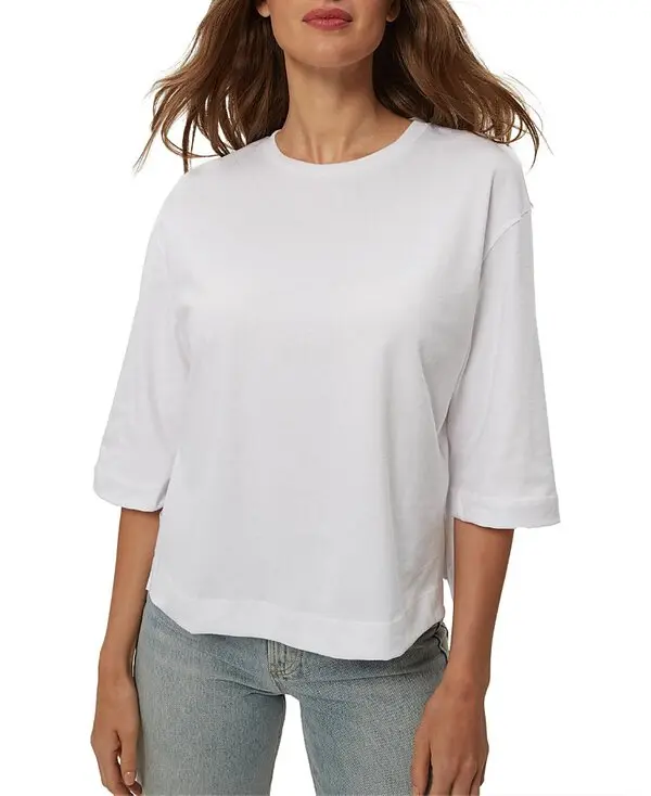Michael Stars Sharona 3/4 Sleeve Tee - White