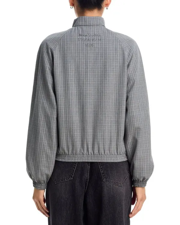 Acne Studios Plaid Bomber Jacket