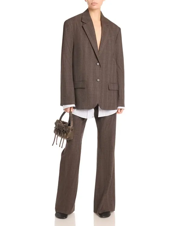 Acne Studios Mixed Media Single-breasted Blazer