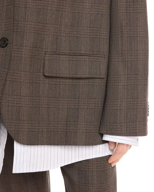 Acne Studios Mixed Media Single-breasted Blazer