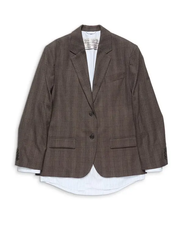Acne Studios Mixed Media Single-breasted Blazer
