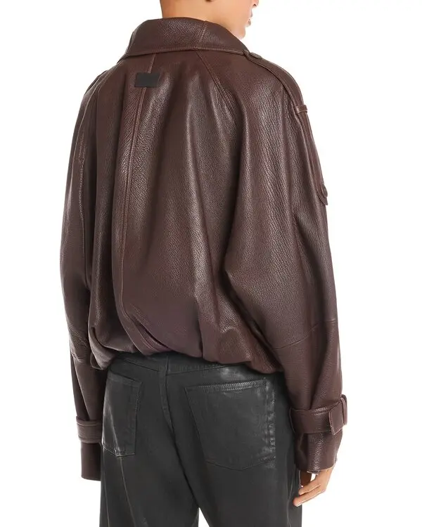 Acne Studios Cropped Leather Trench Coat