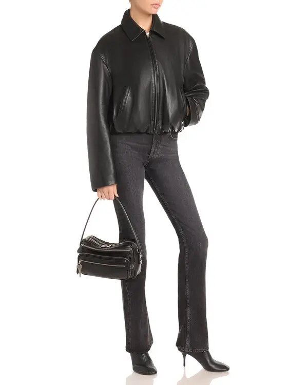 Acne Studios Cropped Leather Jacket