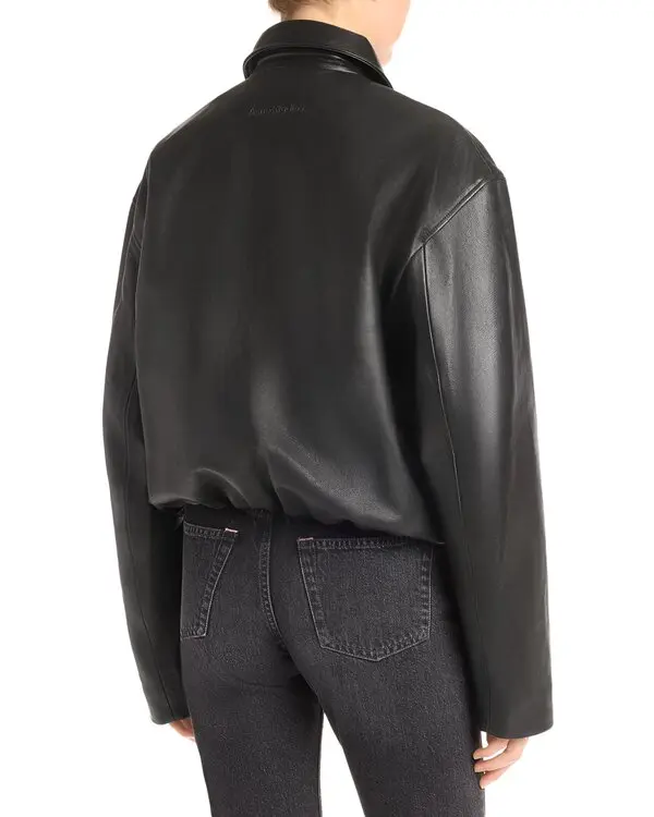 Acne Studios Cropped Leather Jacket