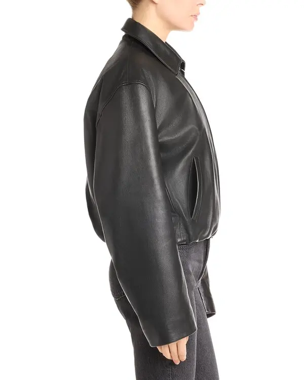 Acne Studios Cropped Leather Jacket
