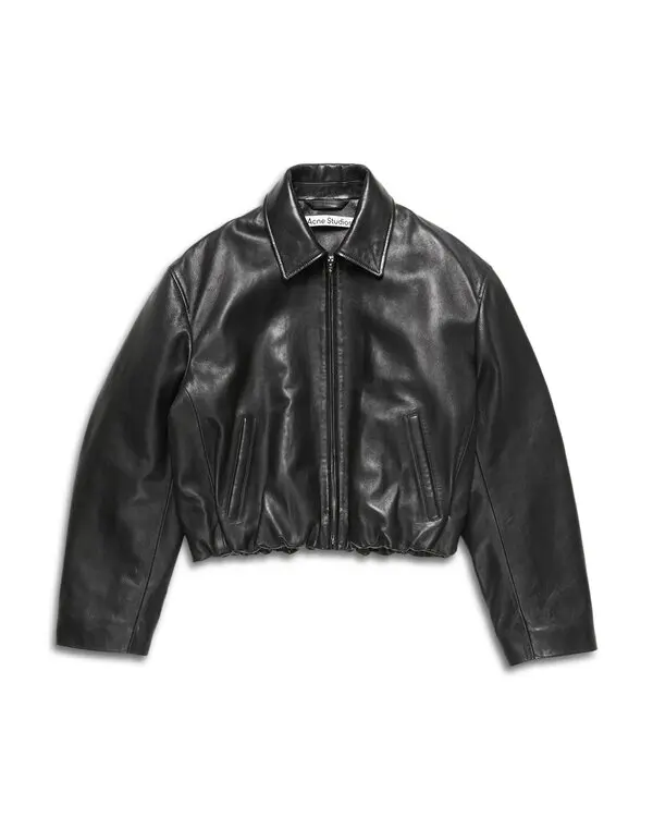 Acne Studios Cropped Leather Jacket