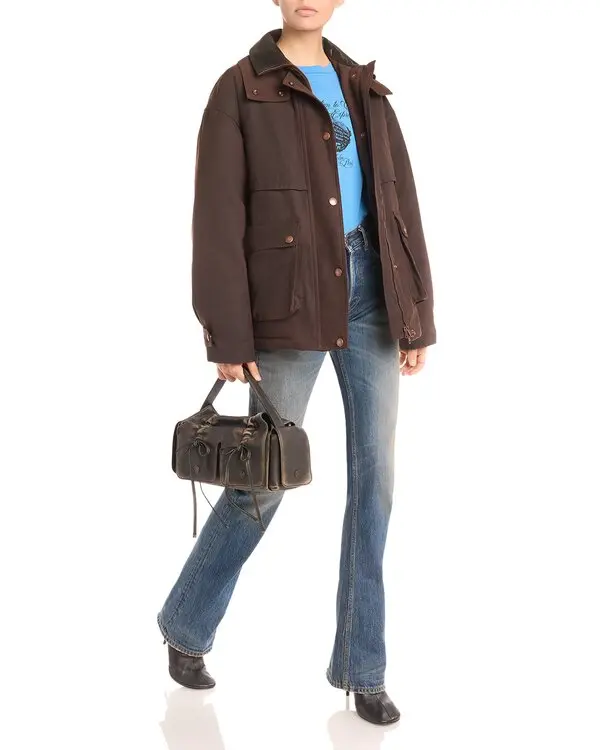 Acne Studios Leather Trim Field Jacket