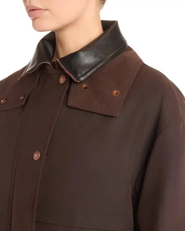 Acne Studios Leather Trim Field Jacket
