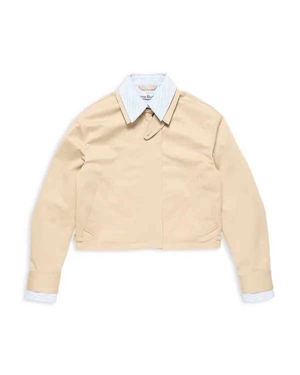 Acne Studios Layered Cotton Jacket - Pale Beige