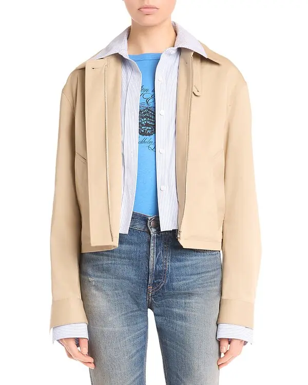 Acne Studios Layered Cotton Jacket - Pale Beige