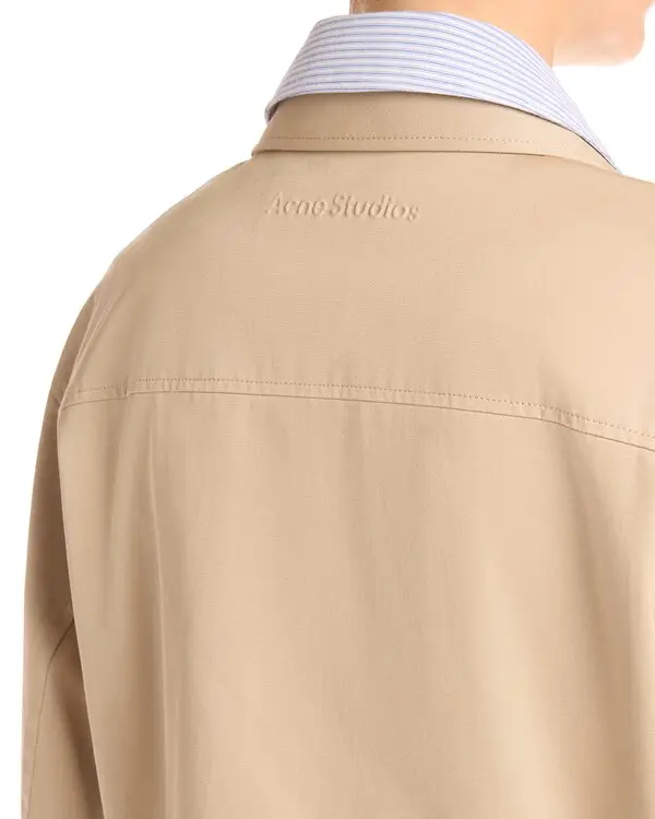 Acne Studios Layered Cotton Jacket - Pale Beige