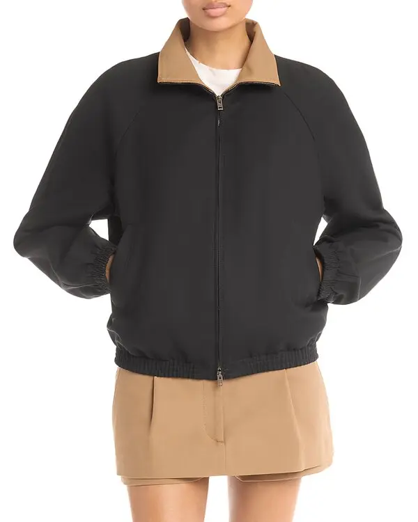Acne Studios Stand Collar Zip-up Jacket - Black