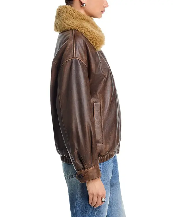 R13 Leather Bomber Jacket