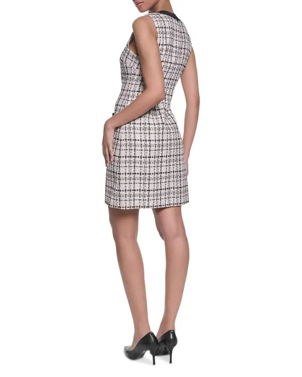 Karl Lagerfeld Paris Sleeveless Tweed Shift Dress