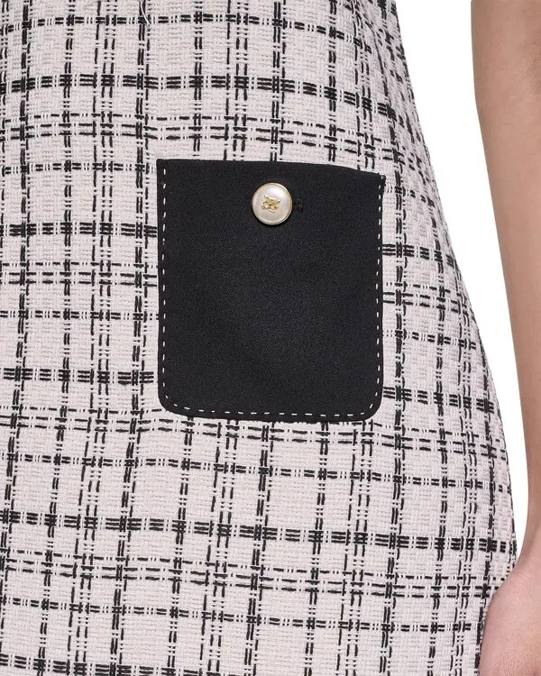 Karl Lagerfeld Paris Sleeveless Tweed Shift Dress