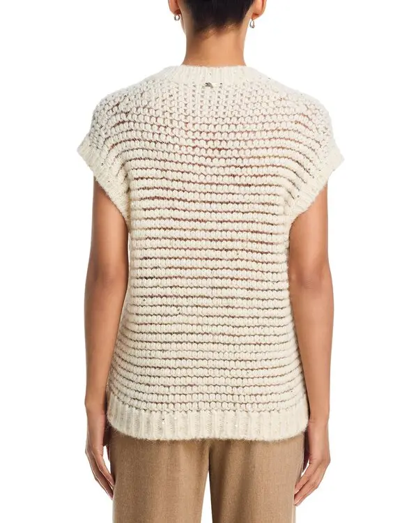 Herno Sleeveless Alpaca Blend Sequin Sweater