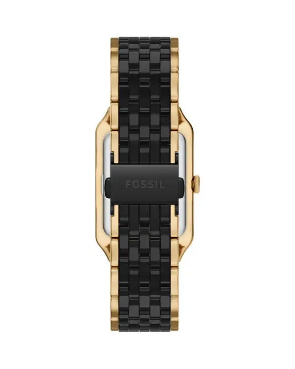 Fossil Raquel Watch Rectangular Stainless Steel Two-tone Link Bracelet