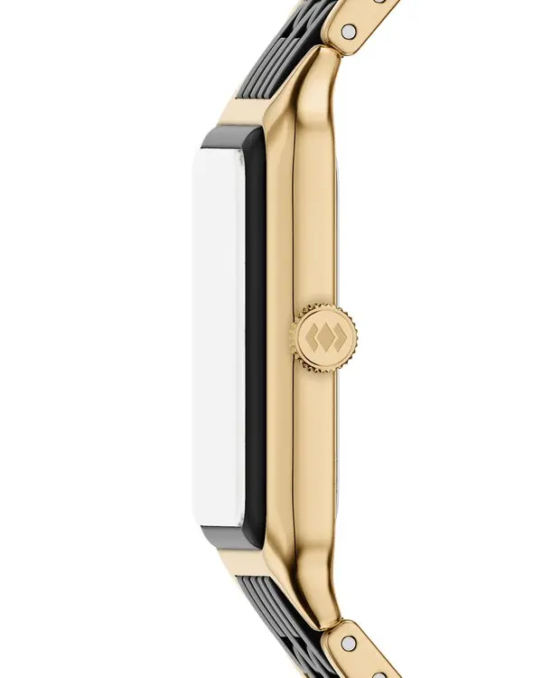 Fossil Raquel Watch Rectangular Stainless Steel Two-tone Link Bracelet