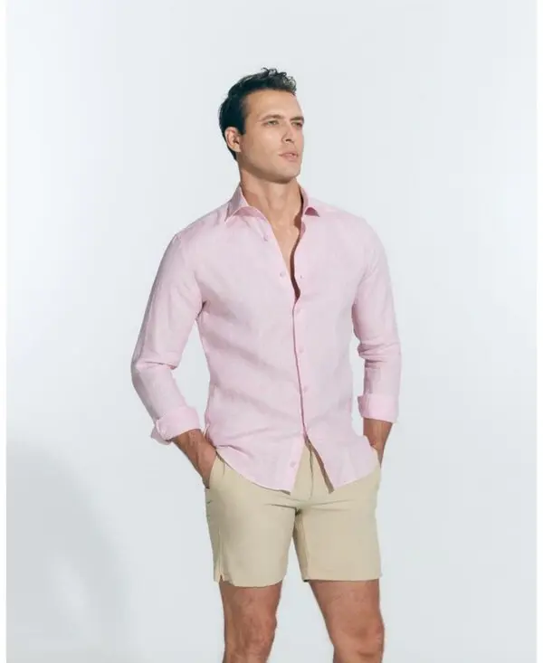 MOEVA James Linen Shirt - Pink