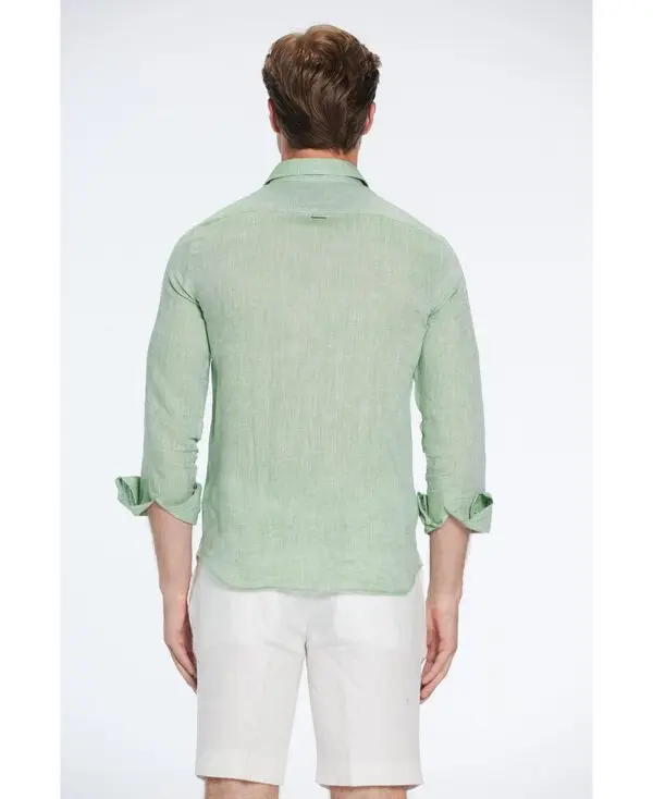 MOEVA Harry Linen Shirt With Spread Collar