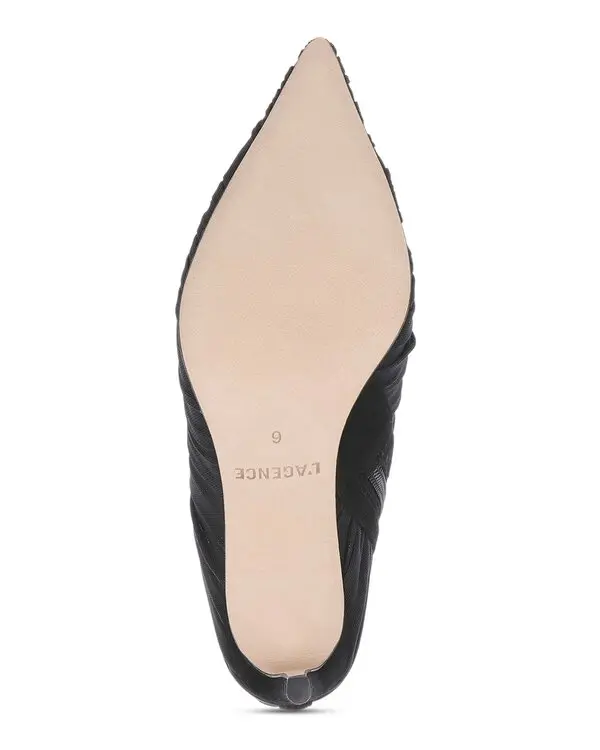 L'Agence Fulton Ruched Ankle Boots - Black Mesh