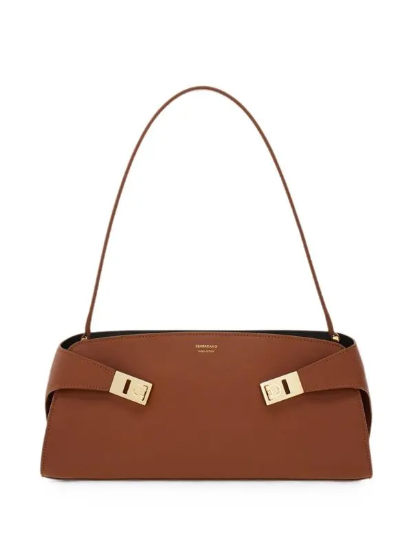 FERRAGAMO Hug E/w Leather Shoulder Bag