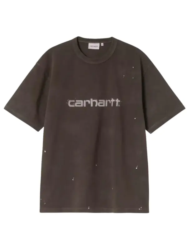 Carhartt Work In Progress Logo Cotton T-shirt - Brown