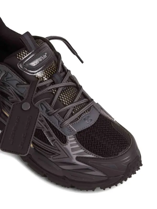 Off-White Be Right Back" Lace-up Athletic Sneakers - Black