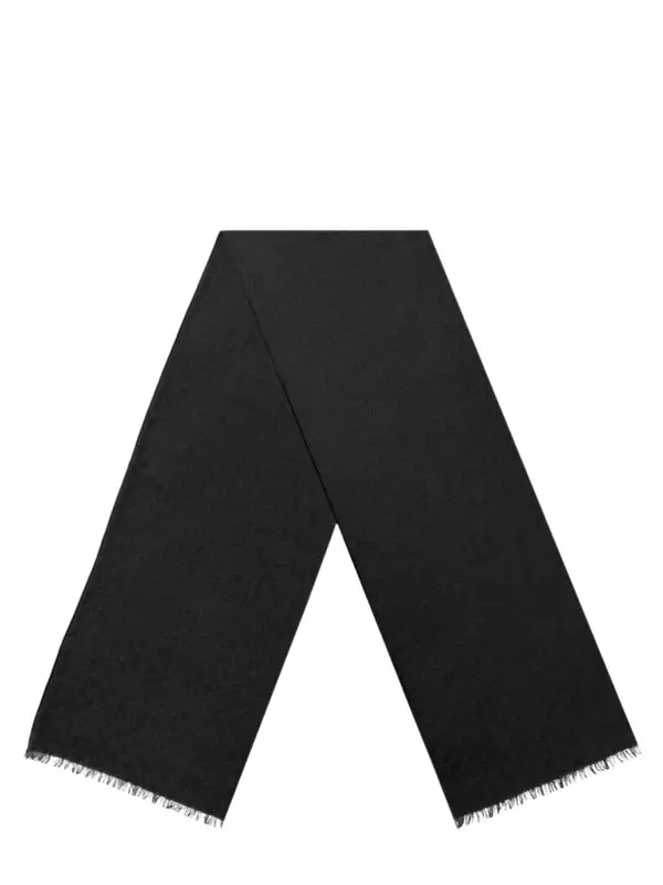 Gucci Wool And Silk Blend Scarf - Black