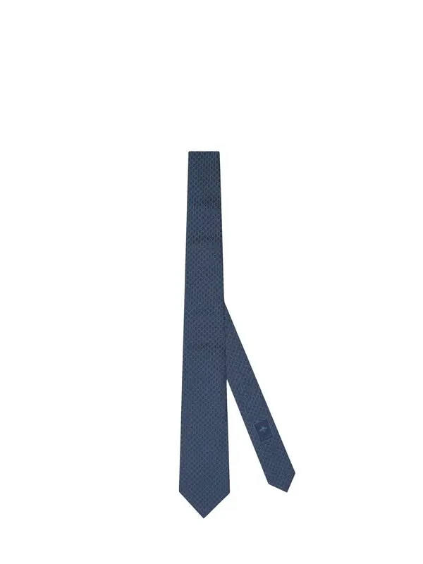 Gucci Gg Jacquard Silk Tie - Blue