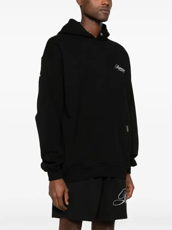 REPRESENT Owners Club Script Hoodie With Logo Detail