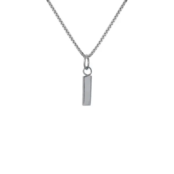 EDGE ONLY Letter Pendant "i" Initial Necklace Sterling - Silver