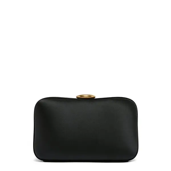 Lulu Guinness Satin Hayworth Clutch Bag - Black