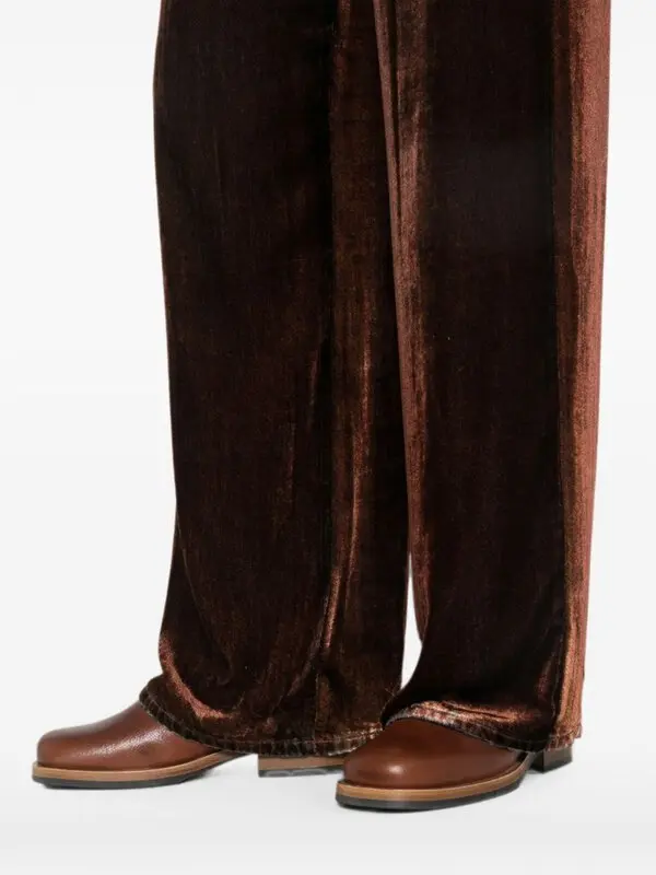 PIERRE-LOUIS MASCIA Velvet Wide-leg Trousers